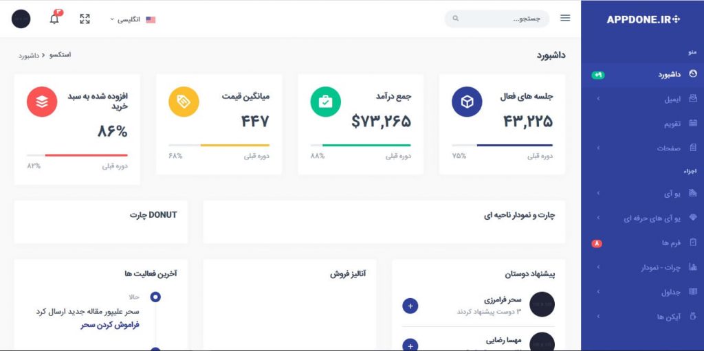 دانلود قالب مدیریت فارسی Stexo